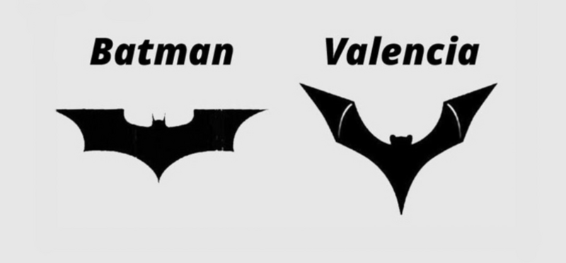 El Valencia C.F. registra un logo que es muy parecido al de Batman ...